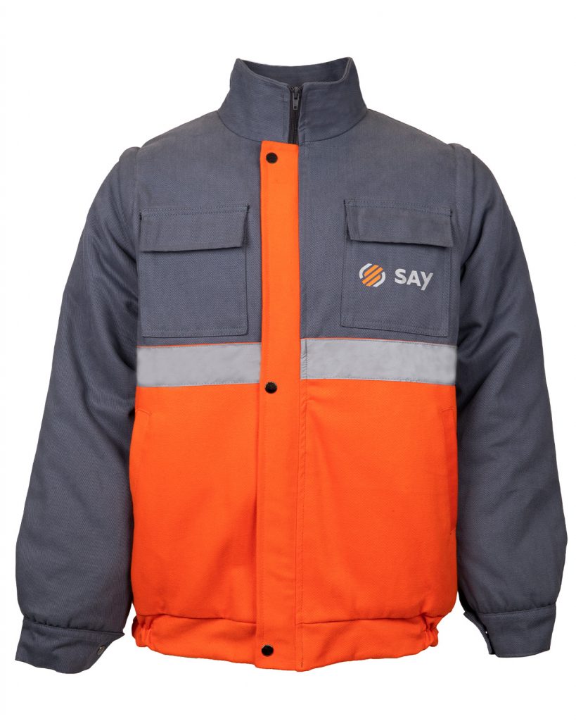 Work Jacket With Reflective Tape